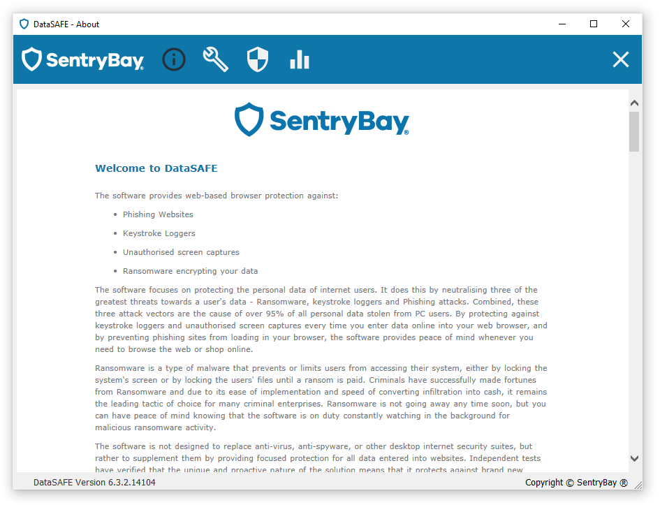 SentryBay DataSAFE Information Page.