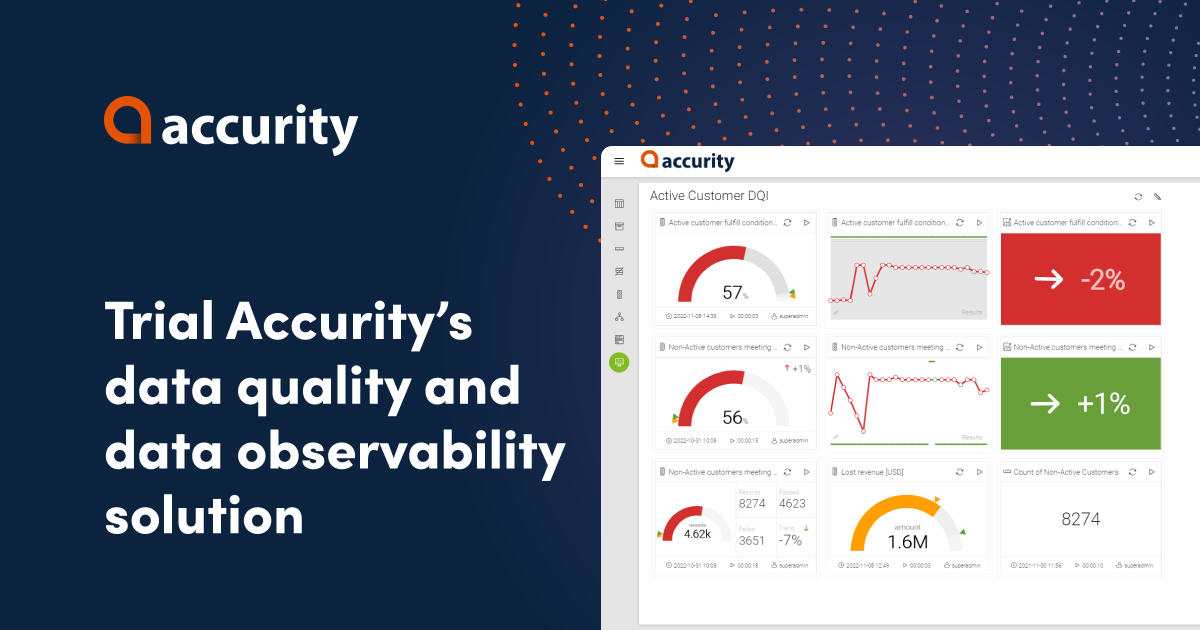 Start for free | Accurity data quality & data observability