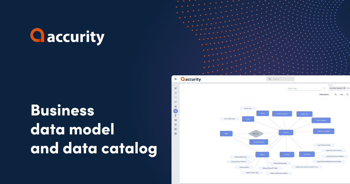 Business data model and data catalog | Accurity Platform