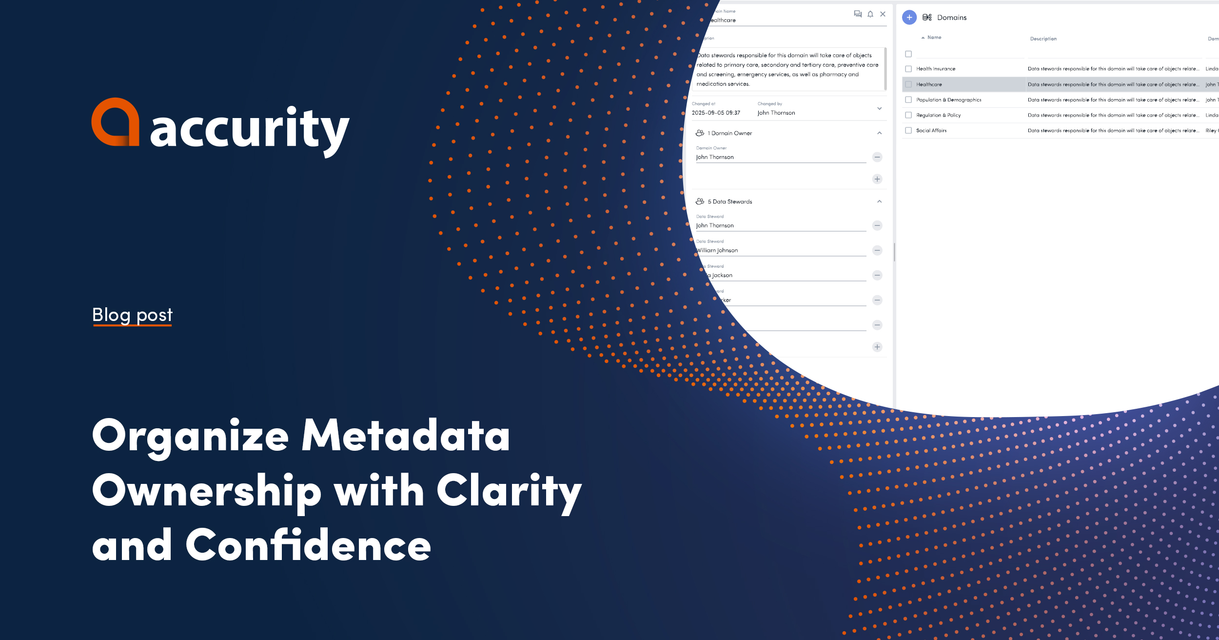 Structure Metadata Governance with Domains in Accurity
