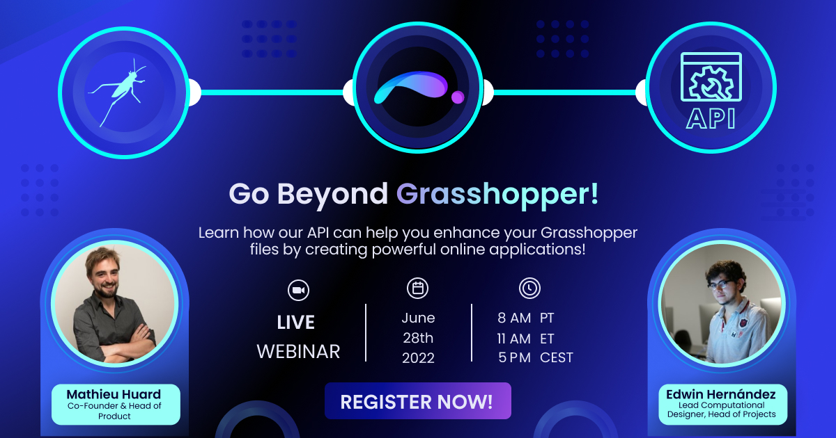 Live Webinar: Go Beyond Grasshopper with ShapeDiver's API!