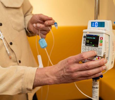 Afsluiten infuuspomp (+ infuuszak)