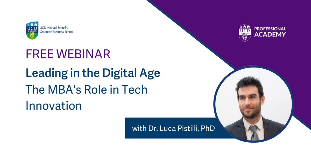 Webinar: Leading in the Digital Age with a Smurfit MBA | UCD ...