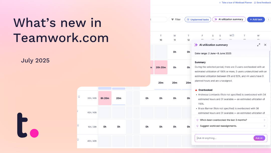 What's new in Teamwork.com | July 2025