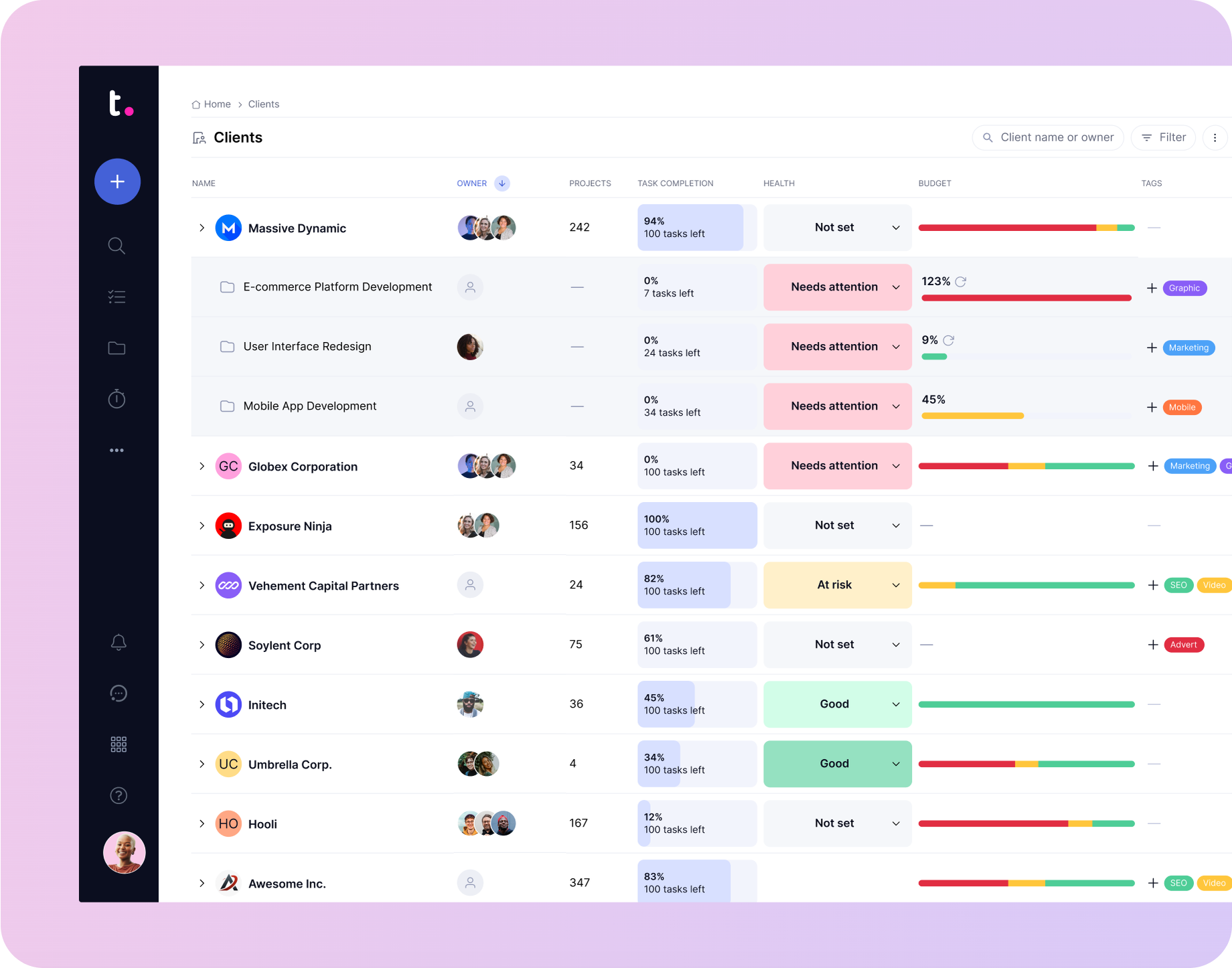 Project Management Software For Professional Services firms | Teamwork.com