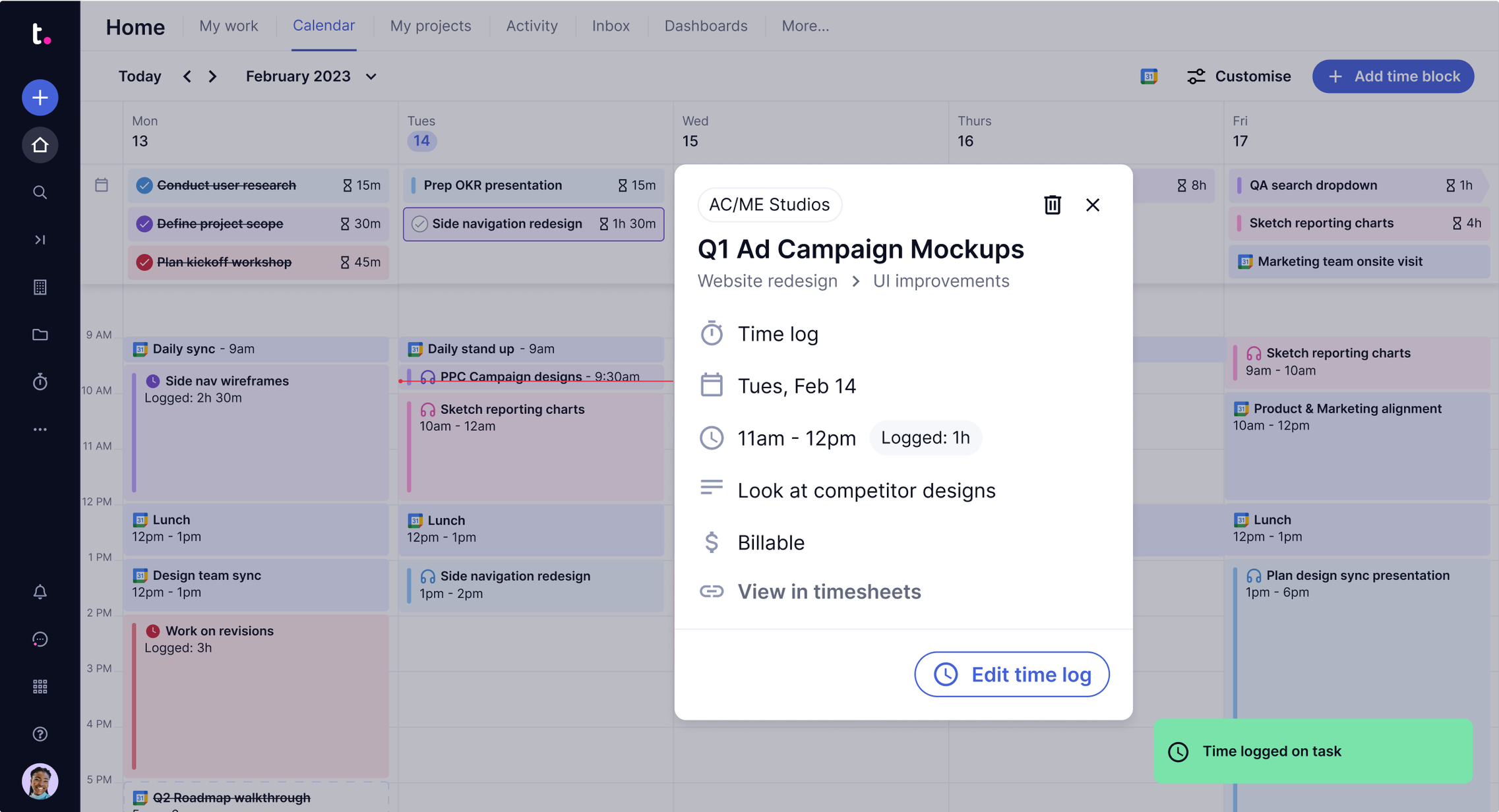 My Calendar | Teamwork.com
