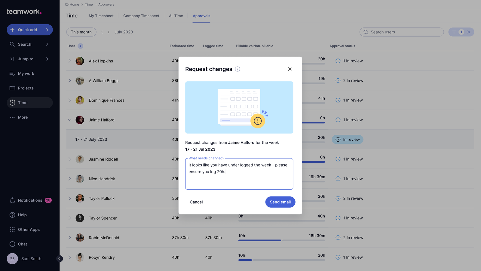 Start approving your team’s time in 4 easy steps