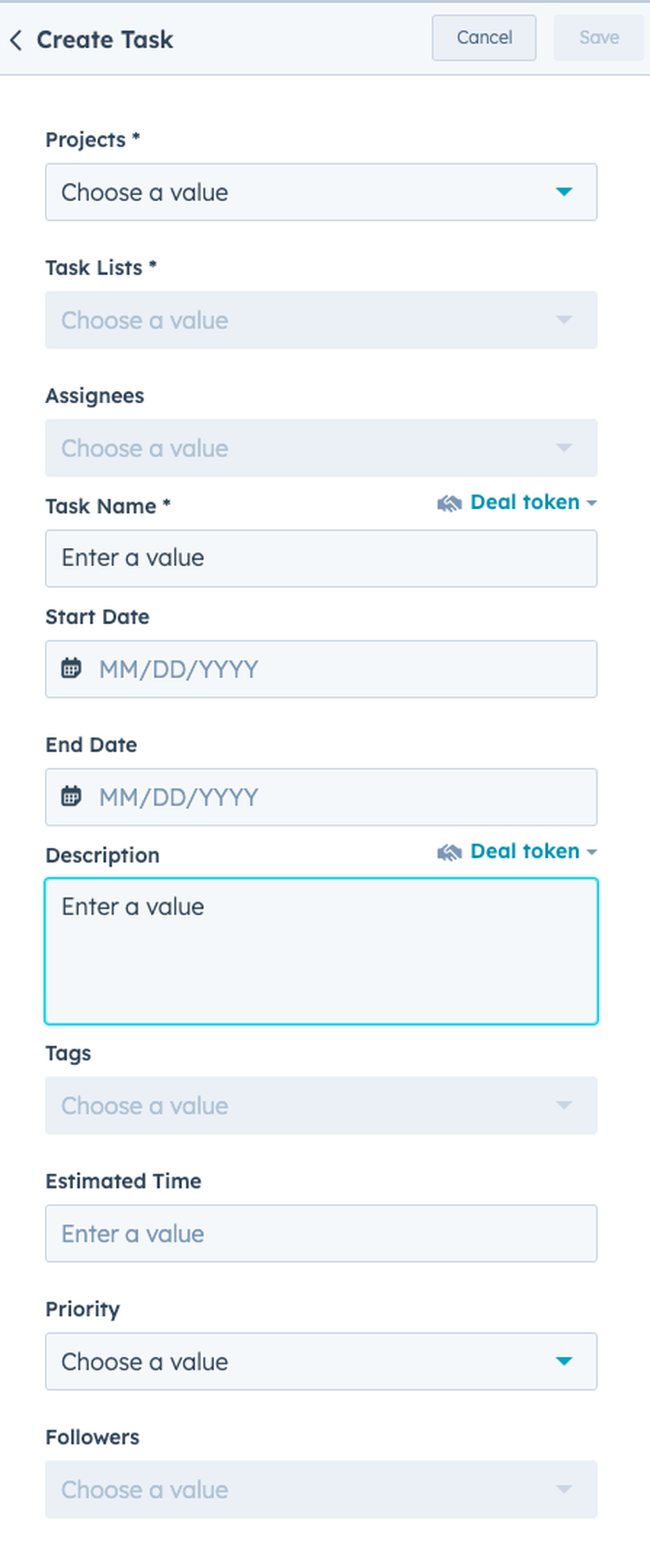 Automatically create projects and tasks from right within HubSpot Workflows