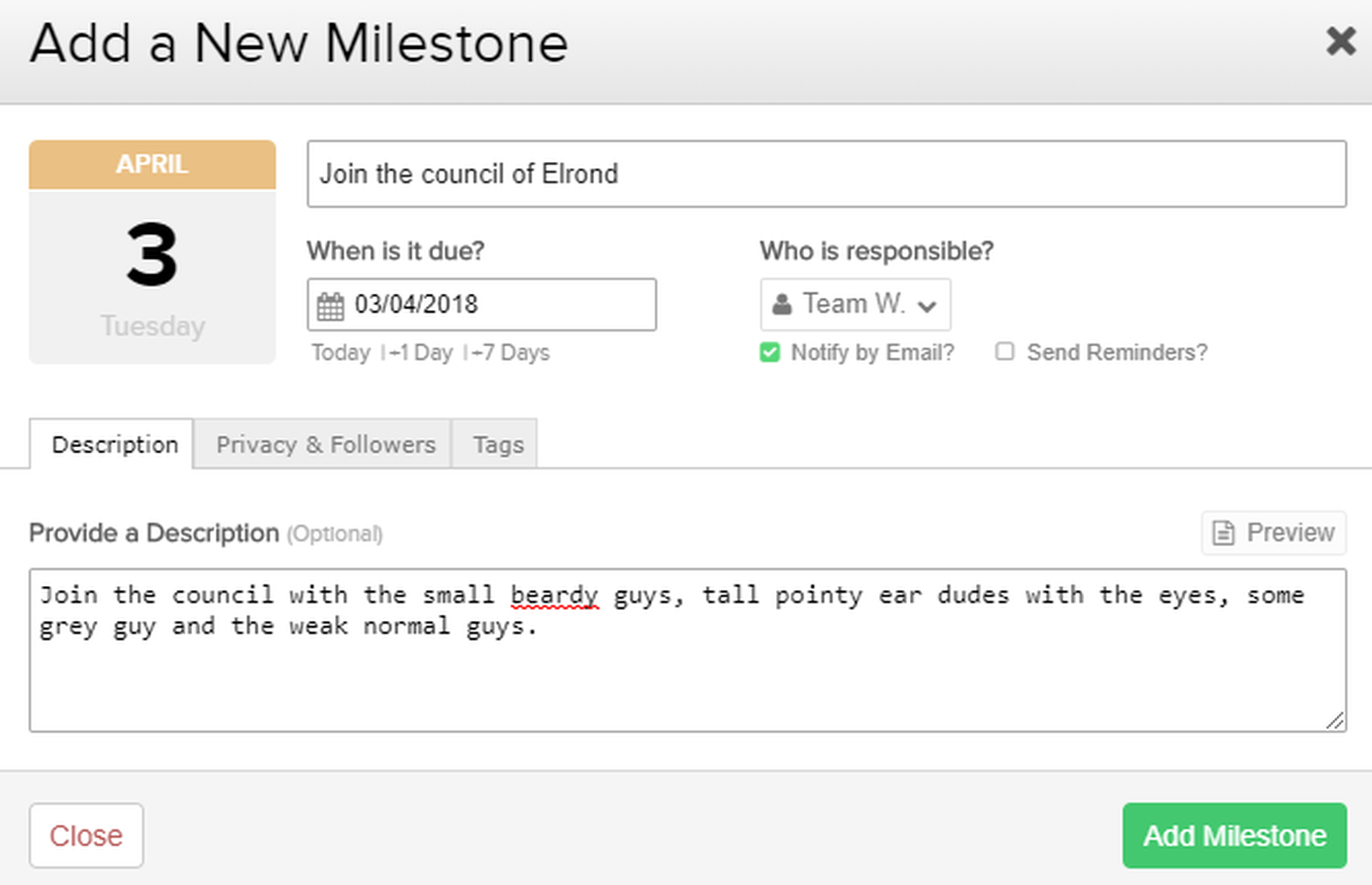 How to set and achieve project milestones in Teamwork.com