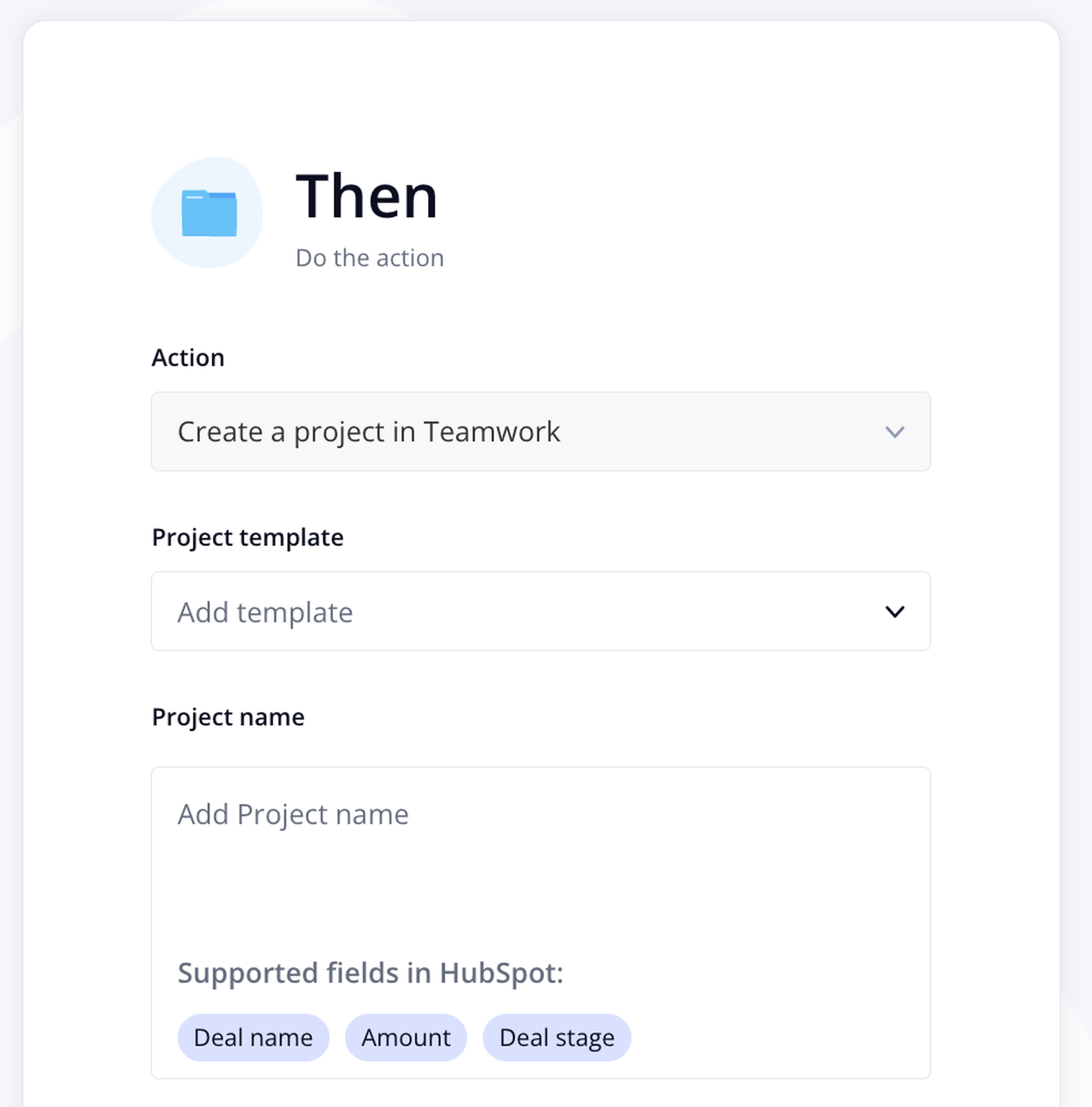 Use automations to create projects and tasks when a deal changes in HubSpot